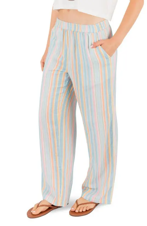 Hurley Avalon Stripe Cotton Gauze Wide Leg Pants
