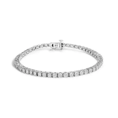 HAUS OF BRILLIANCE 3.0 Cttw Lab Grown Diamond Tennis Bracelet - White