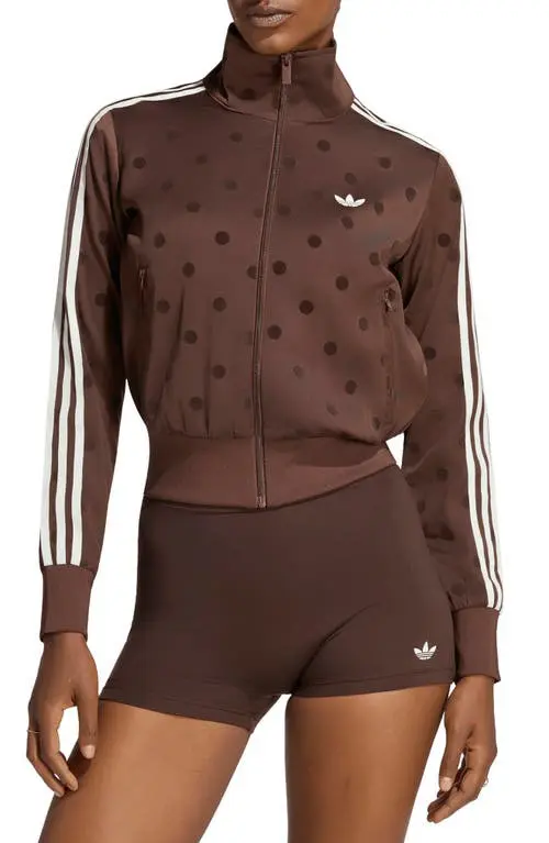 ADIDAS ORIGINALS Firebird Polka Dot Satin Track Jacket - Auburn