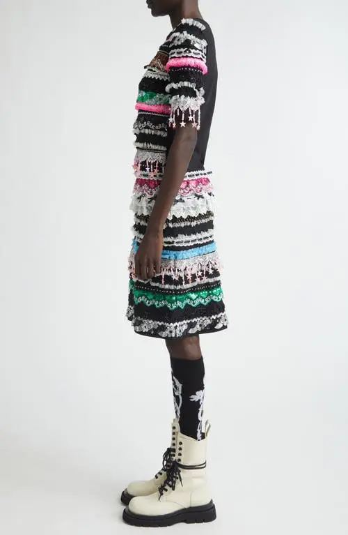 CHOPOVA LOWENA Starbrites Embellished Jersey Dress