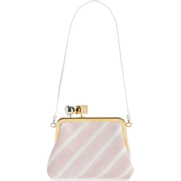 Jacquemus Le Berlingot Stripe Leather Shoulder Bag - Light Pink/white 4rs