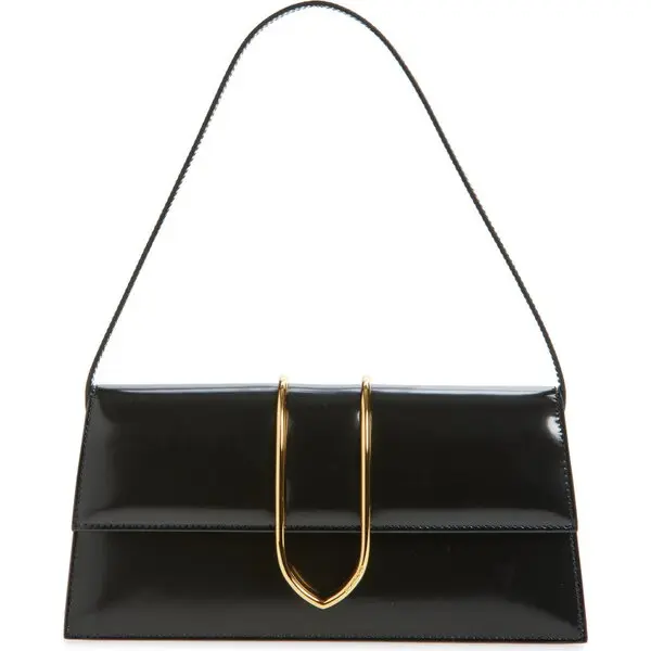 Jacquemus Le Long Bambino Leather Shoulder Bag - 990 Black