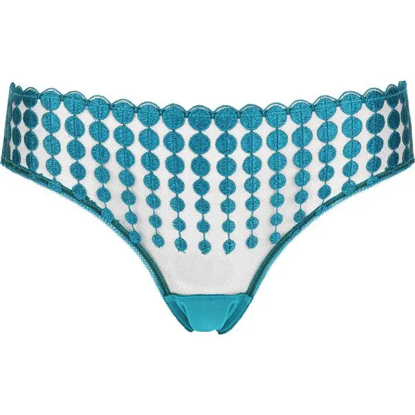 HUIT Dotted Lace Bikini Bottom - Turquoise