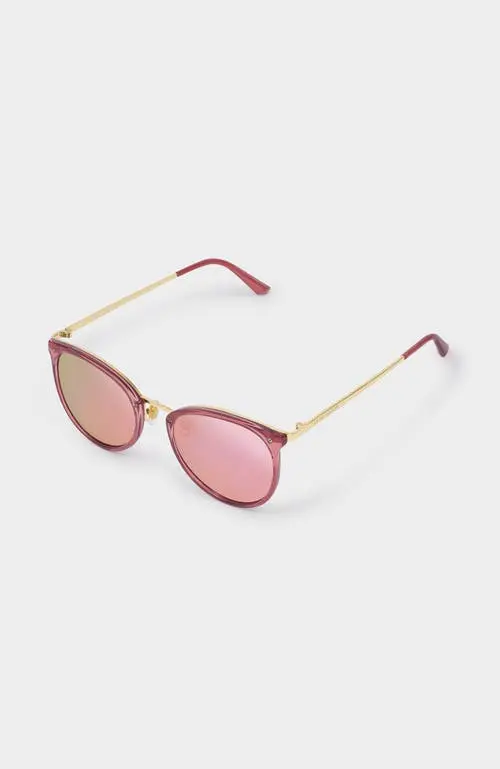 KATIE LOXTON Santorini Cat Eye Sunglasses - Navy
