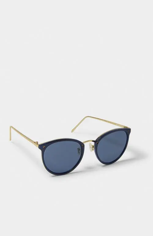KATIE LOXTON Santorini Cat Eye Sunglasses - Navy