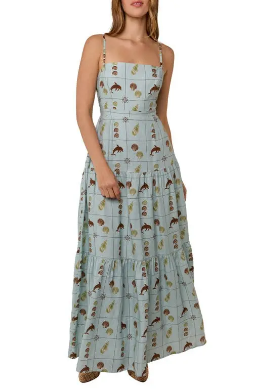 PALM NOOSA Celine Maxi Dress - Seashell Tile