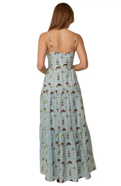 PALM NOOSA Celine Maxi Dress - Seashell Tile
