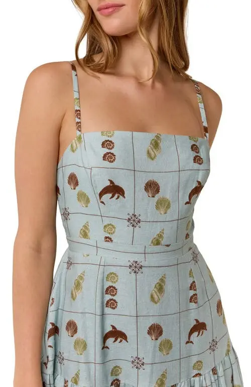PALM NOOSA Celine Maxi Dress - Seashell Tile