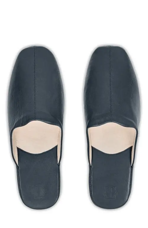 TOGAS Glen Leather Slippers - Blue