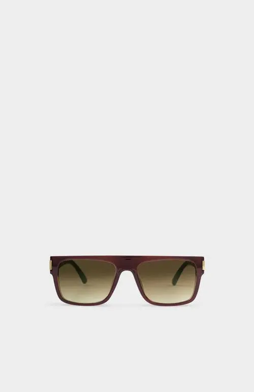 KATIE LOXTON Aspen Square Sunglasses - Dark Cherry