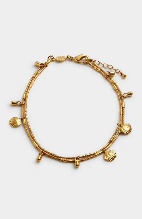 KATIE LOXTON Cochellia Charm Anklet - Gold