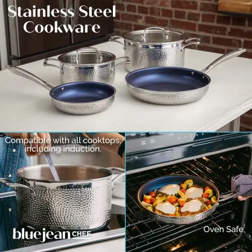 BLUE JEAN CHEF 6-piece Stainless Steel Cookware Set