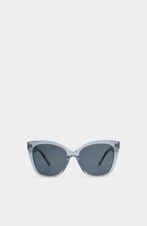 KATIE LOXTON Mykonos Oversized Cat-eye Sunglasses - Blue Transparent