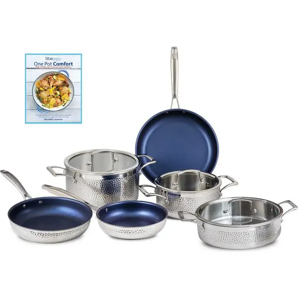 BLUE JEAN CHEF 9-piece Stainless Steel Cookware Set - Silver
