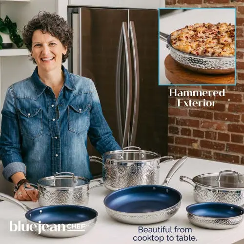 BLUE JEAN CHEF 9-piece Stainless Steel Cookware Set