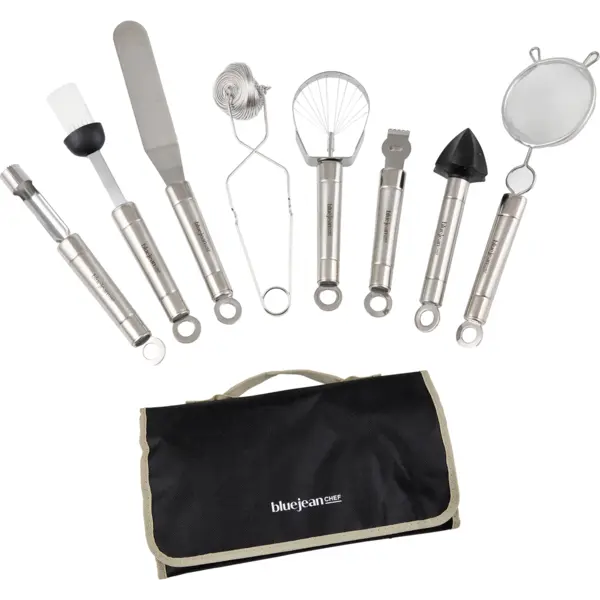 BLUE JEAN CHEF 8-piece Kitchen Tool And Gadget Set - Silver