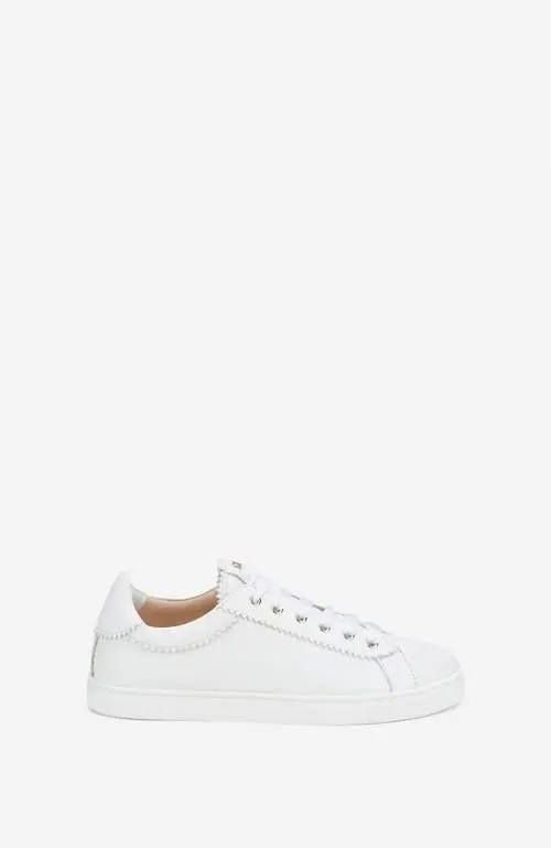 Agl Sade Leather Sneakers - White