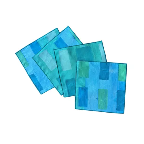 GOLDIE HOME Tapestry Cocktail Napkins - Blue