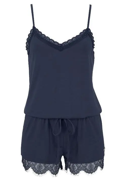 LASCANA Lace Trim Pajama Romper