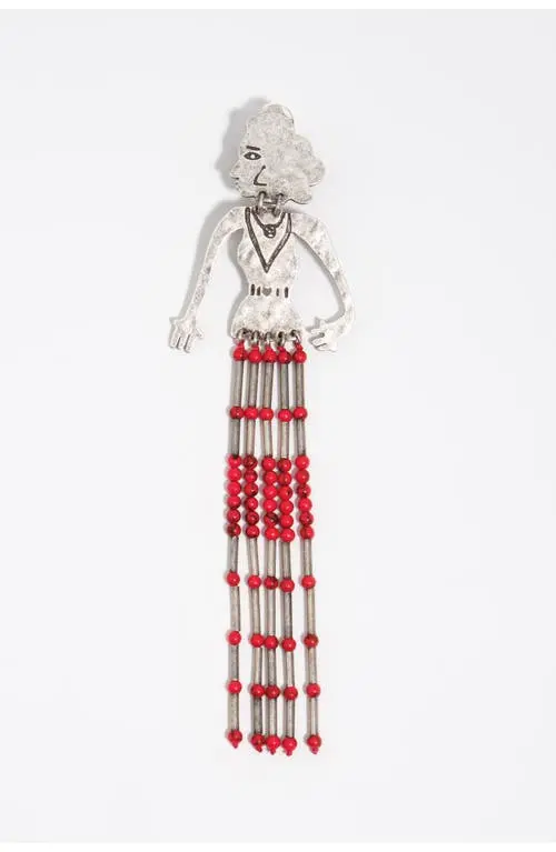 Bimba Y Lola Silhouette Metal Earrings - Dark Silver