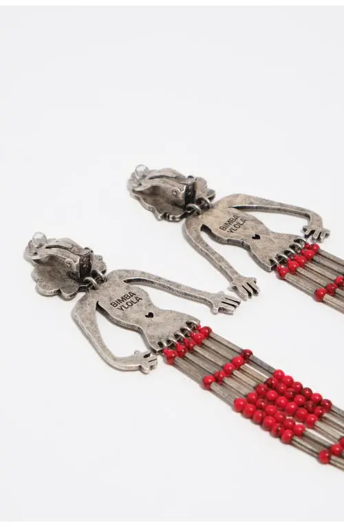 Bimba Y Lola Silhouette Metal Earrings - Dark Silver
