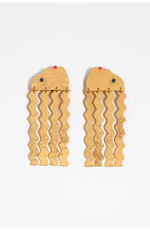 Bimba Y Lola Matte Silhouette Earrings - Gold
