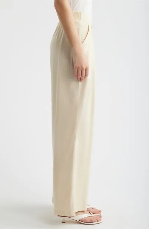 Hue Coastal Palazzo Pants - Ecru