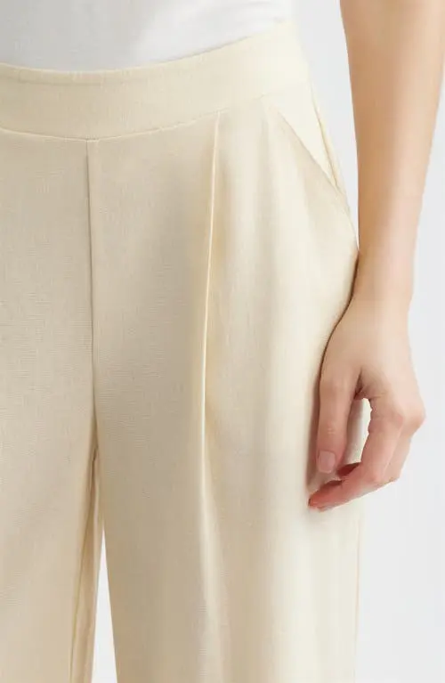 Hue Coastal Palazzo Pants - Ecru