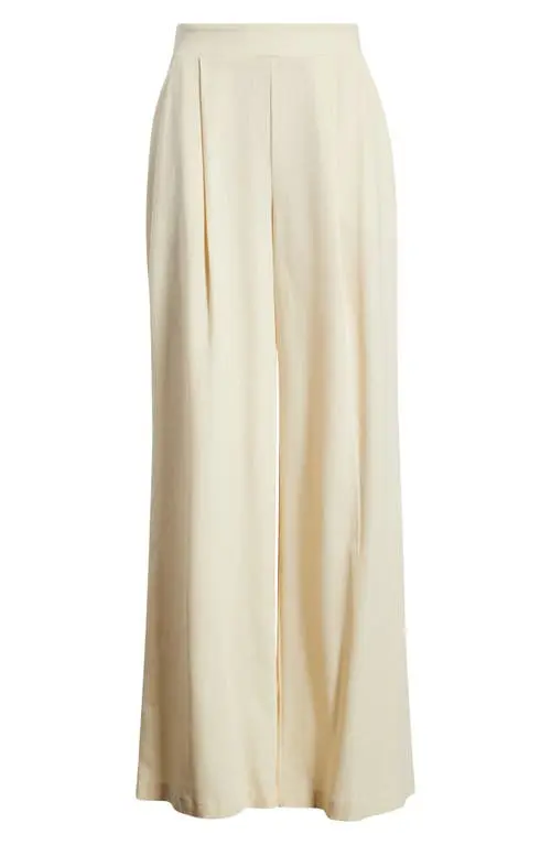Hue Coastal Palazzo Pants - Ecru