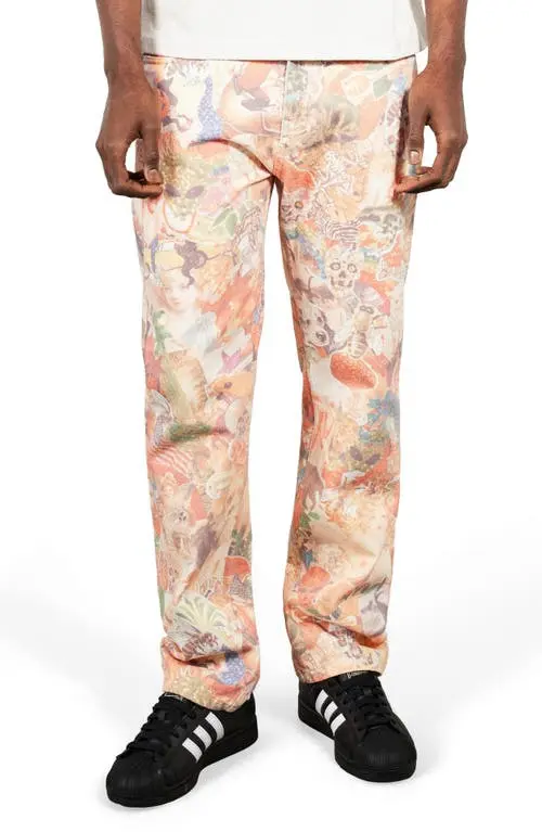 PLEASURES Stickers Straight Leg Jeans - Multi