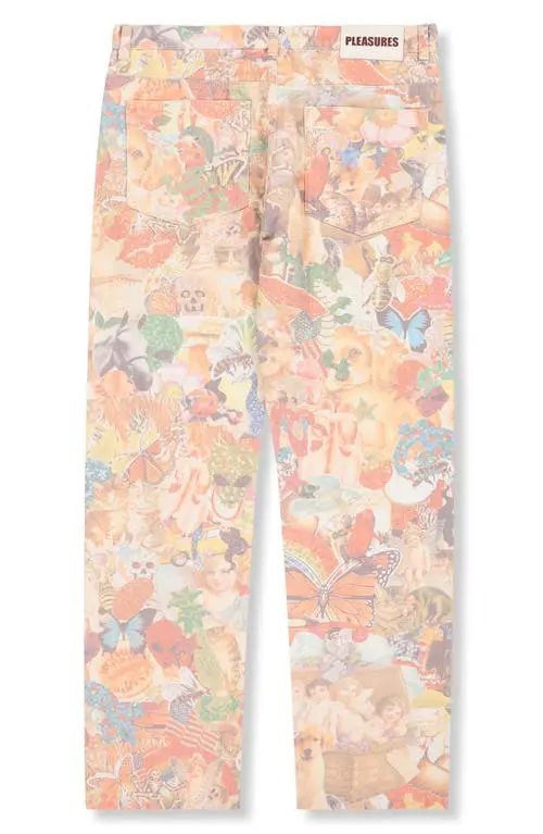 PLEASURES Stickers Straight Leg Jeans - Multi