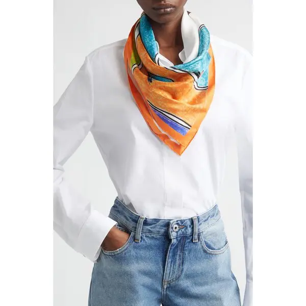 Missoni Doodle Print Silk Square Scarf