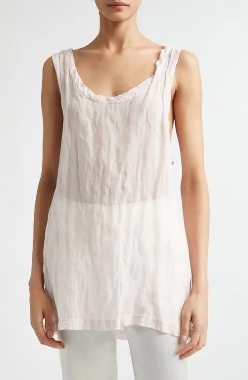 TOTEME Crinkled Cotton Blend Gauze Tank - Bloom