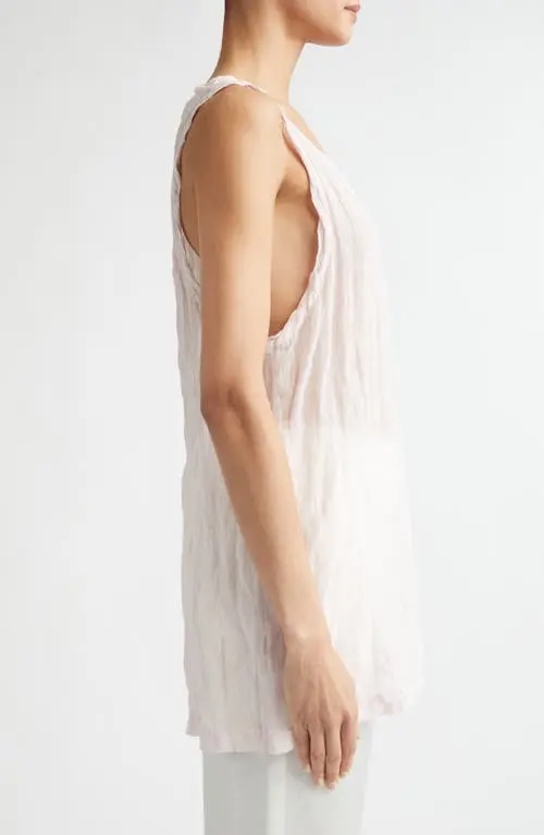 TOTEME Crinkled Cotton Blend Gauze Tank - Bloom