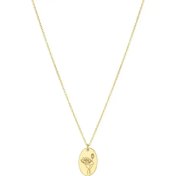SET & STONES Louise Birth Flower Pendant Necklace - Gold/july