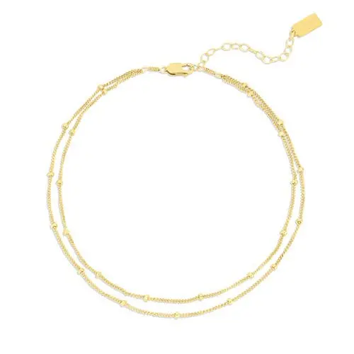 SET & STONES Palmer Layered Anklet - Gold
