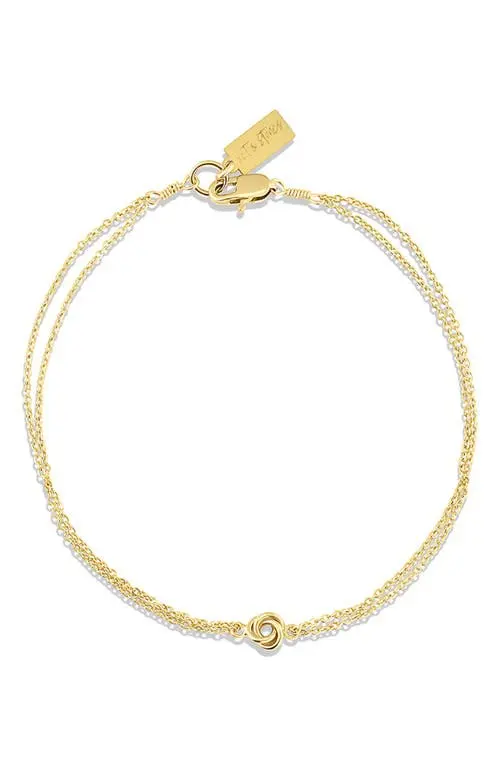 SET & STONES Love Knot Double Strand Bracelet - Gold