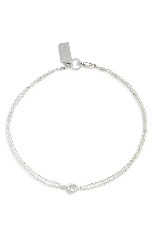 SET & STONES Love Knot Double Strand Bracelet - Silver