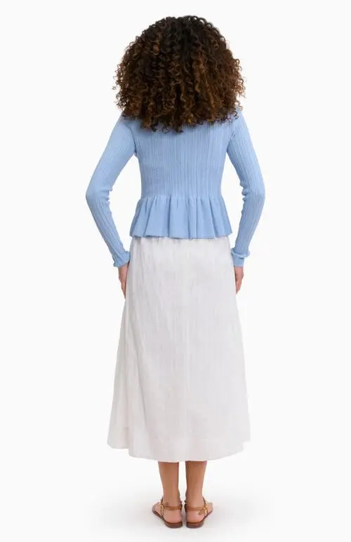 Rebecca Taylor Boucle Knit Cardigan - Azure