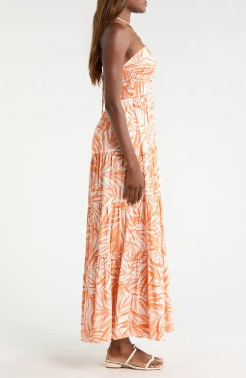 Elan Cutout Cover-up Maxi Dress - Sunset Bali Print