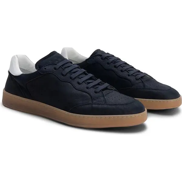 Robert Barakett Rodney Court Leather Sneaker - Blue Night