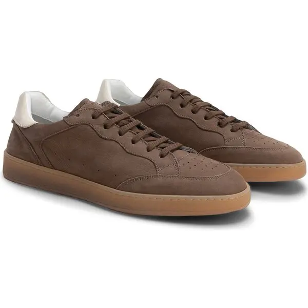 Robert Barakett Rodney Court Leather Sneaker - Tobacco