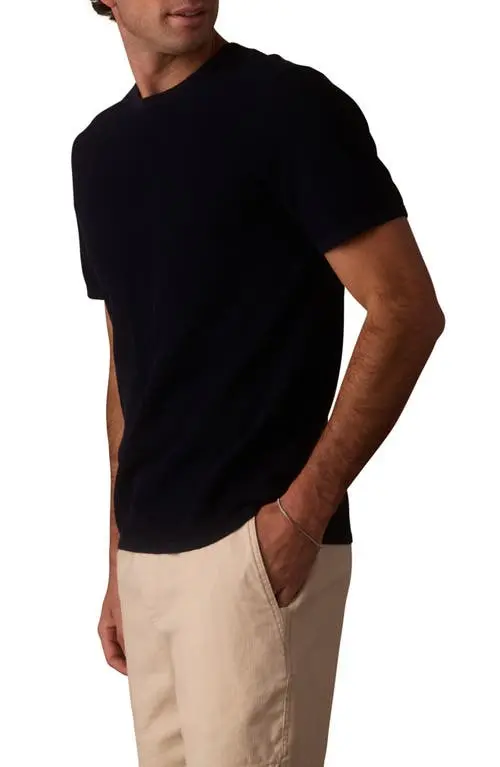 THE NORMAL BRAND Driftknit Short Sleeve Sweater - Navy