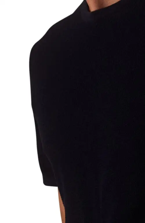 THE NORMAL BRAND Driftknit Short Sleeve Sweater - Navy