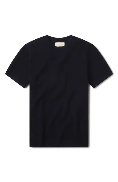 THE NORMAL BRAND Driftknit Short Sleeve Sweater - Navy