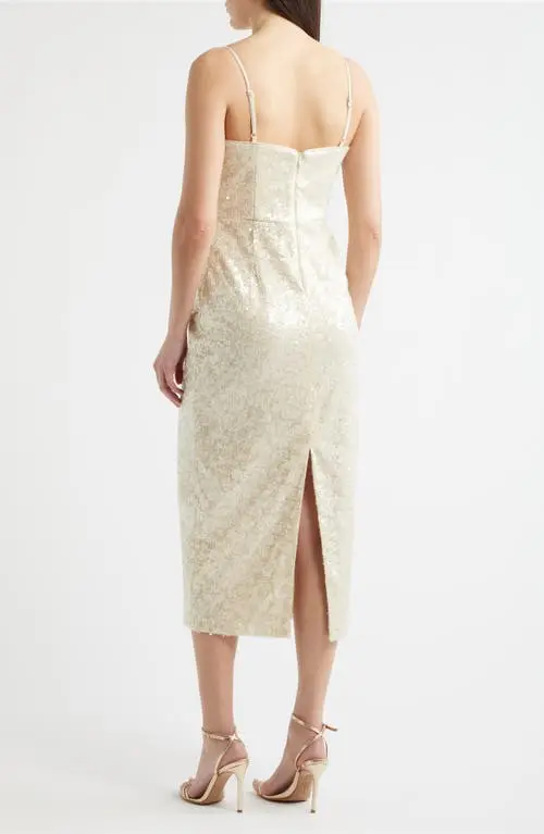 Eliza J Sleeveless Sequin Midi Dress