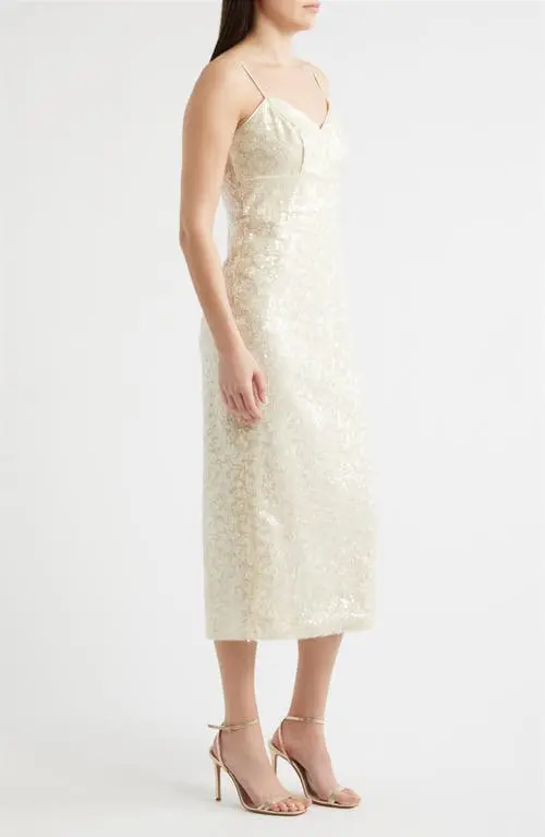 Eliza J Sleeveless Sequin Midi Dress