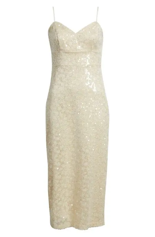 Eliza J Sleeveless Sequin Midi Dress