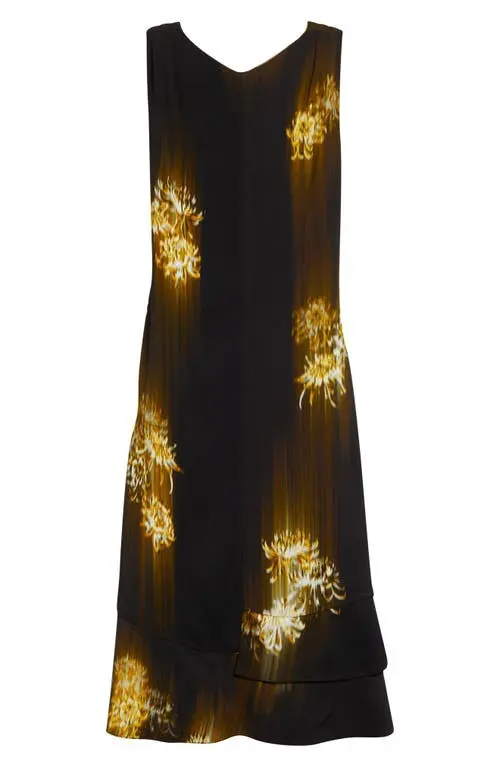Proenza Schouler Rhetta Asymmetric Midi Dress - Black Multi