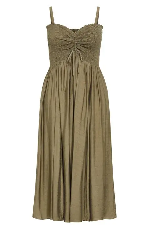 City Chic Maui Smocked Maxi Sundress